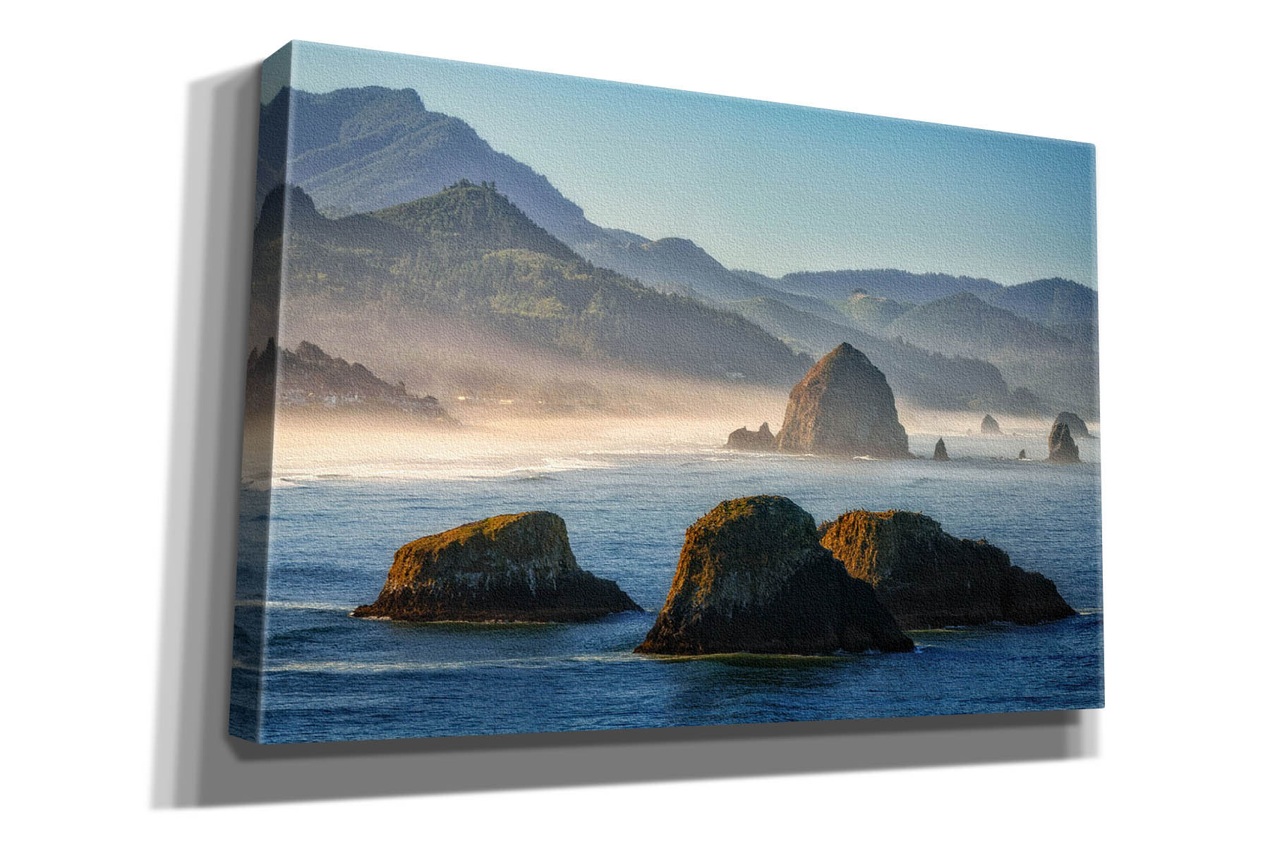 Epic Graffiti 'Misty Morning On Cannon Beach' by Rick Berk Canvas Wall Art, 60" x 40" | Wayfair